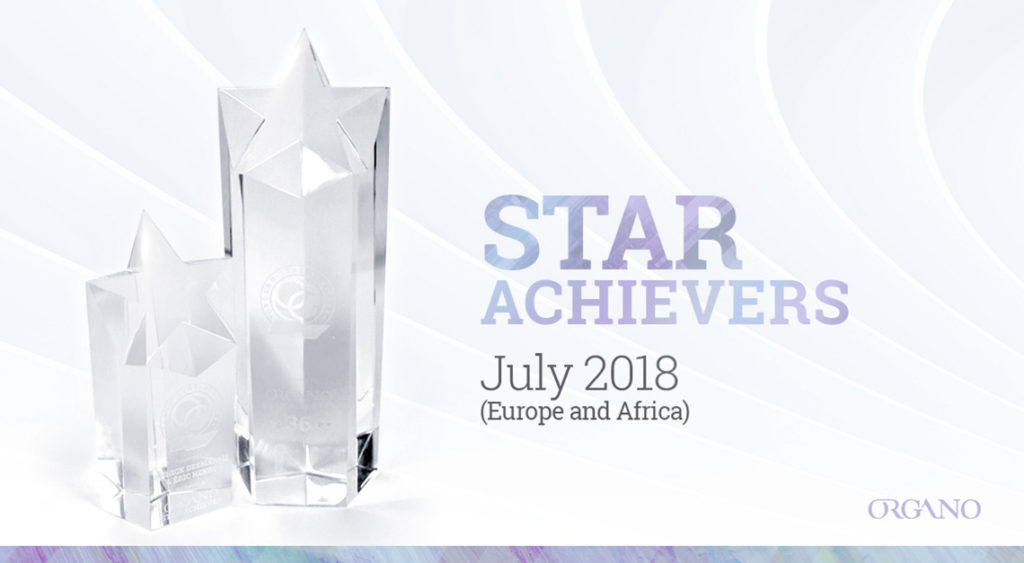 Star Achiever – Europe & Africa – July 2018 - Organo Blog
